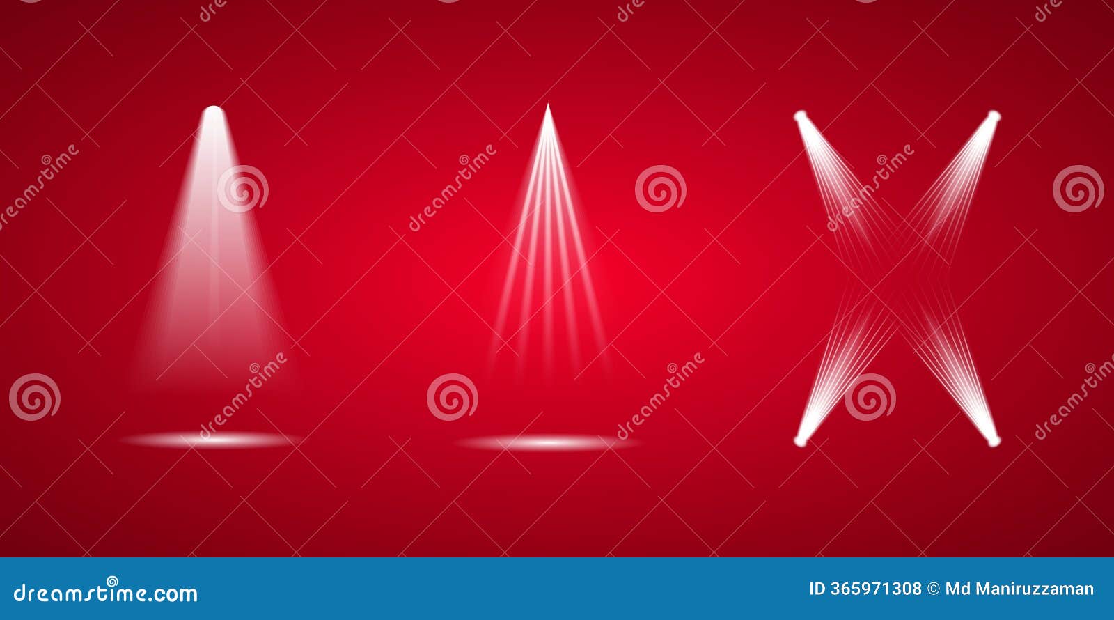 Realistic Spotlight. Illuminated Photo Studio And Stage Light ...