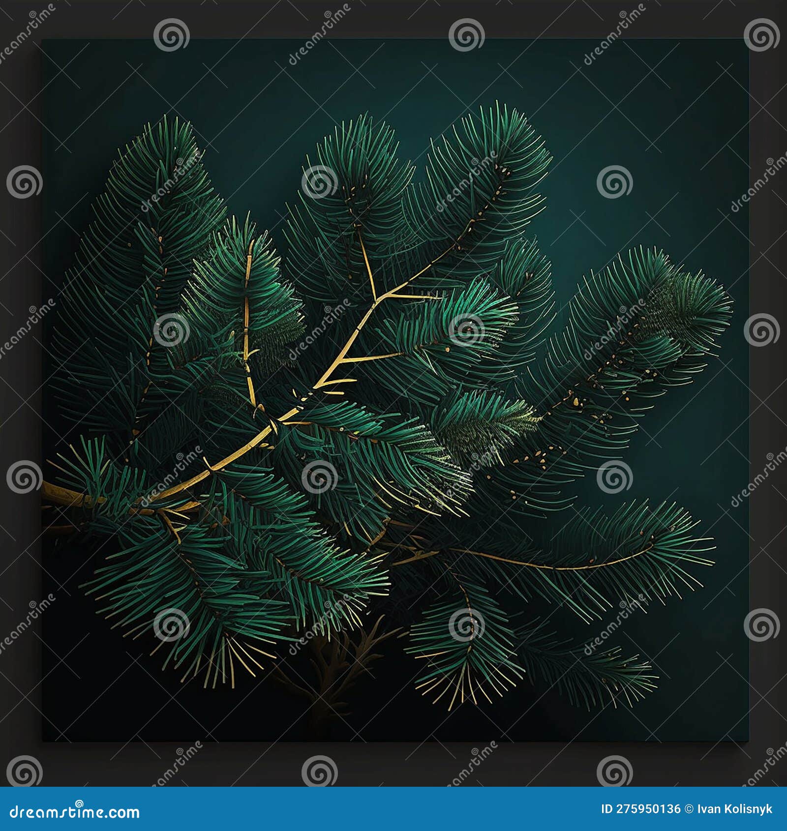 Realistic Spruce Tree Branches 2 Stock Illustration - Illustration of ...