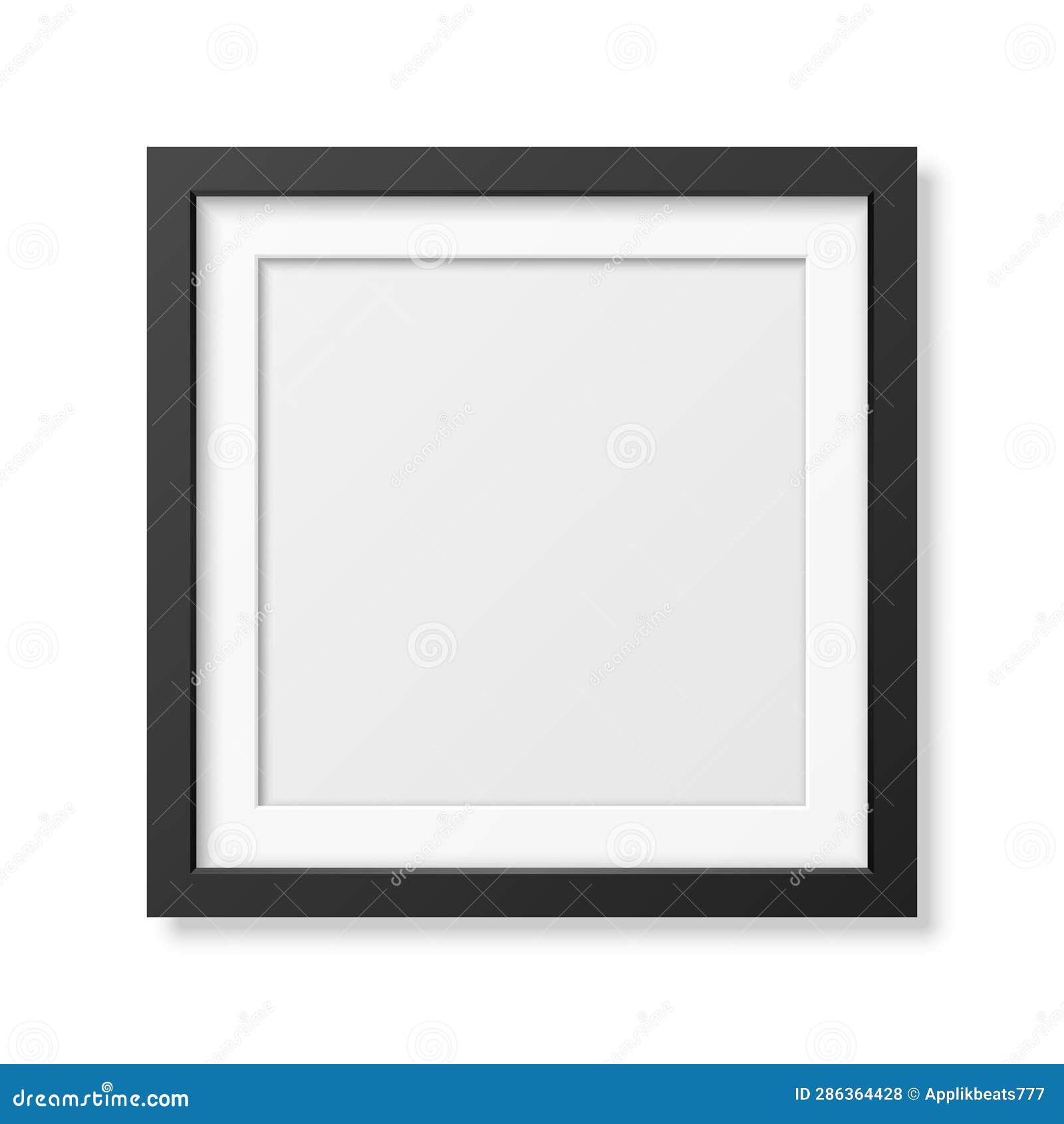 Realistic Square Black Frame Stock Vector - Illustration of design ...