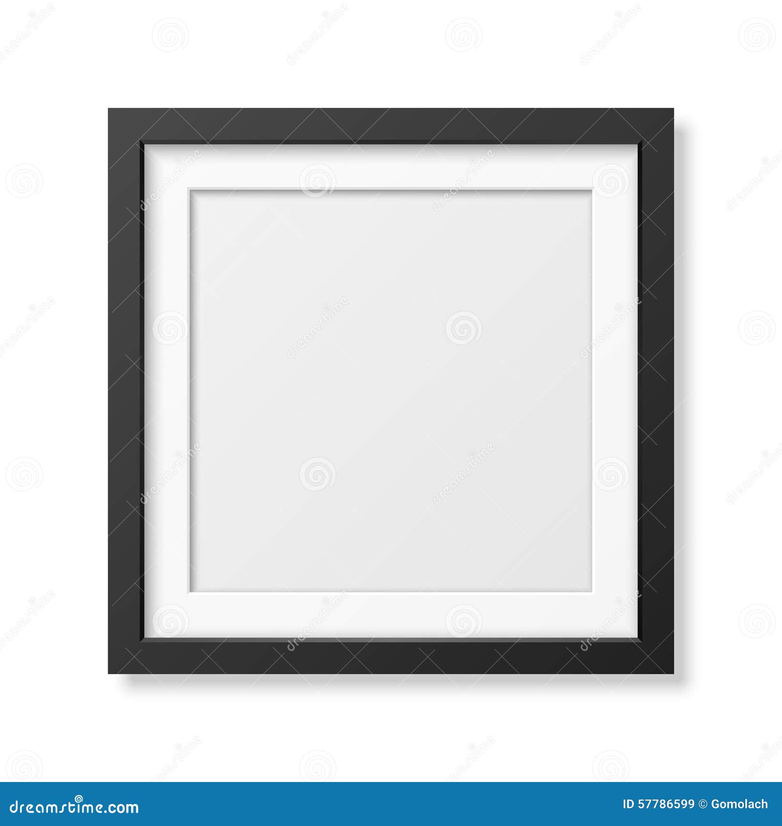 Realistic Square Black Frame Stock Vector - Illustration of business ...