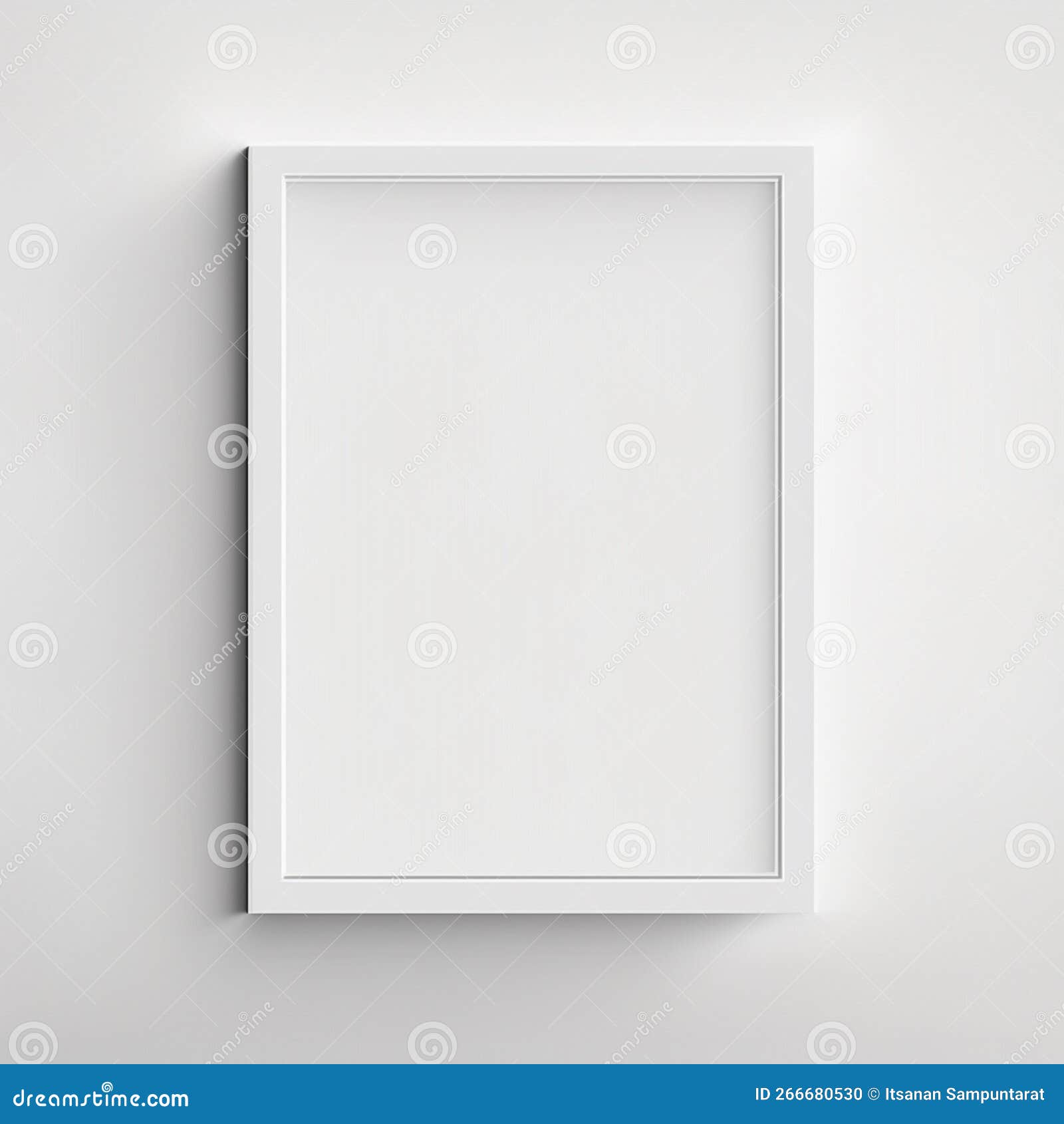 Realistic Square Empty Picture Frame Stock Illustration - Illustration ...