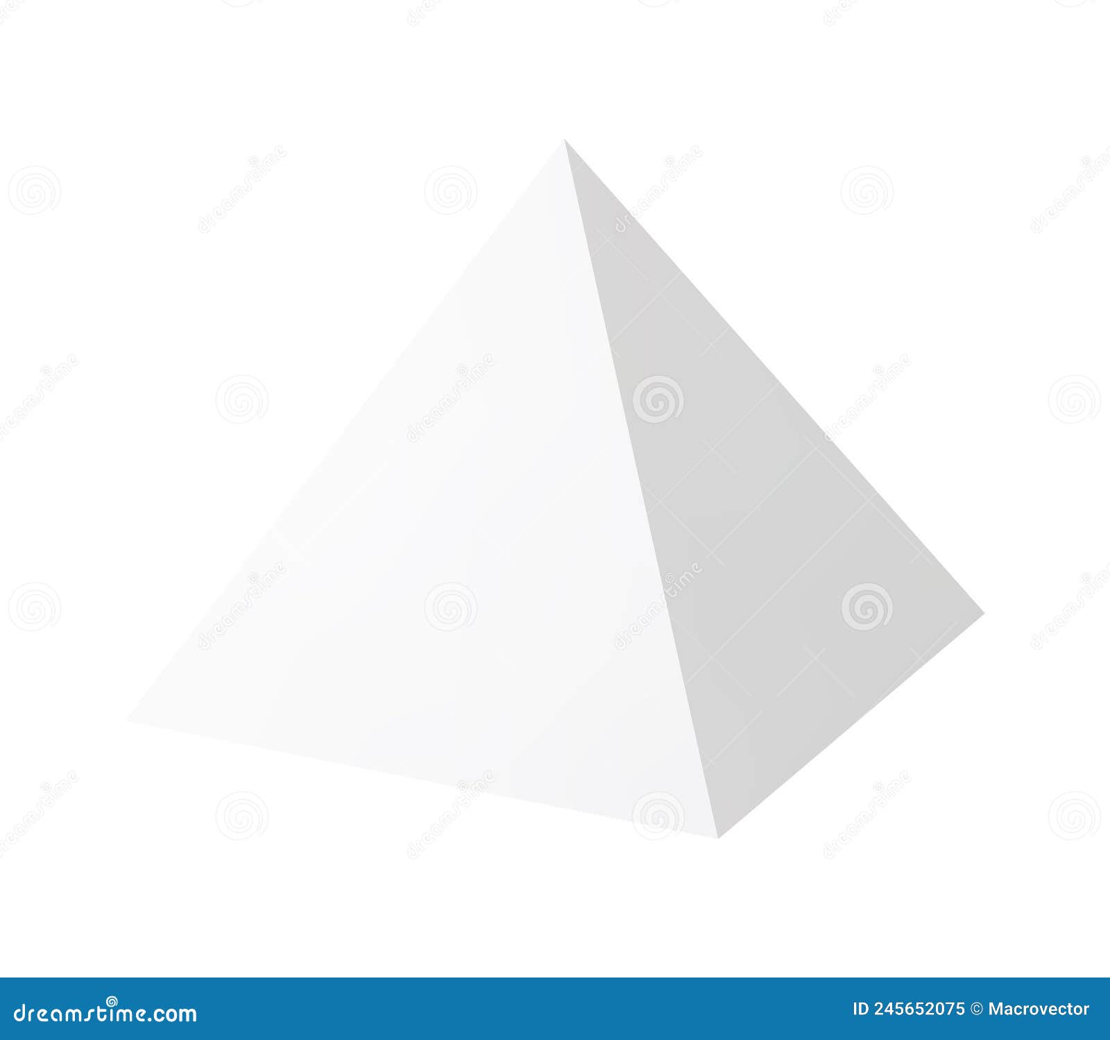 Realistic Square Pyramid stock vector. Illustration of geometry - 245652075