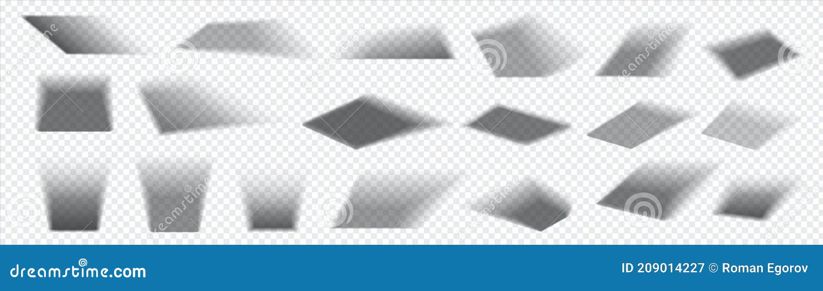 Realistic Square Shadow. Falling Shades from Rectangular Objects ...