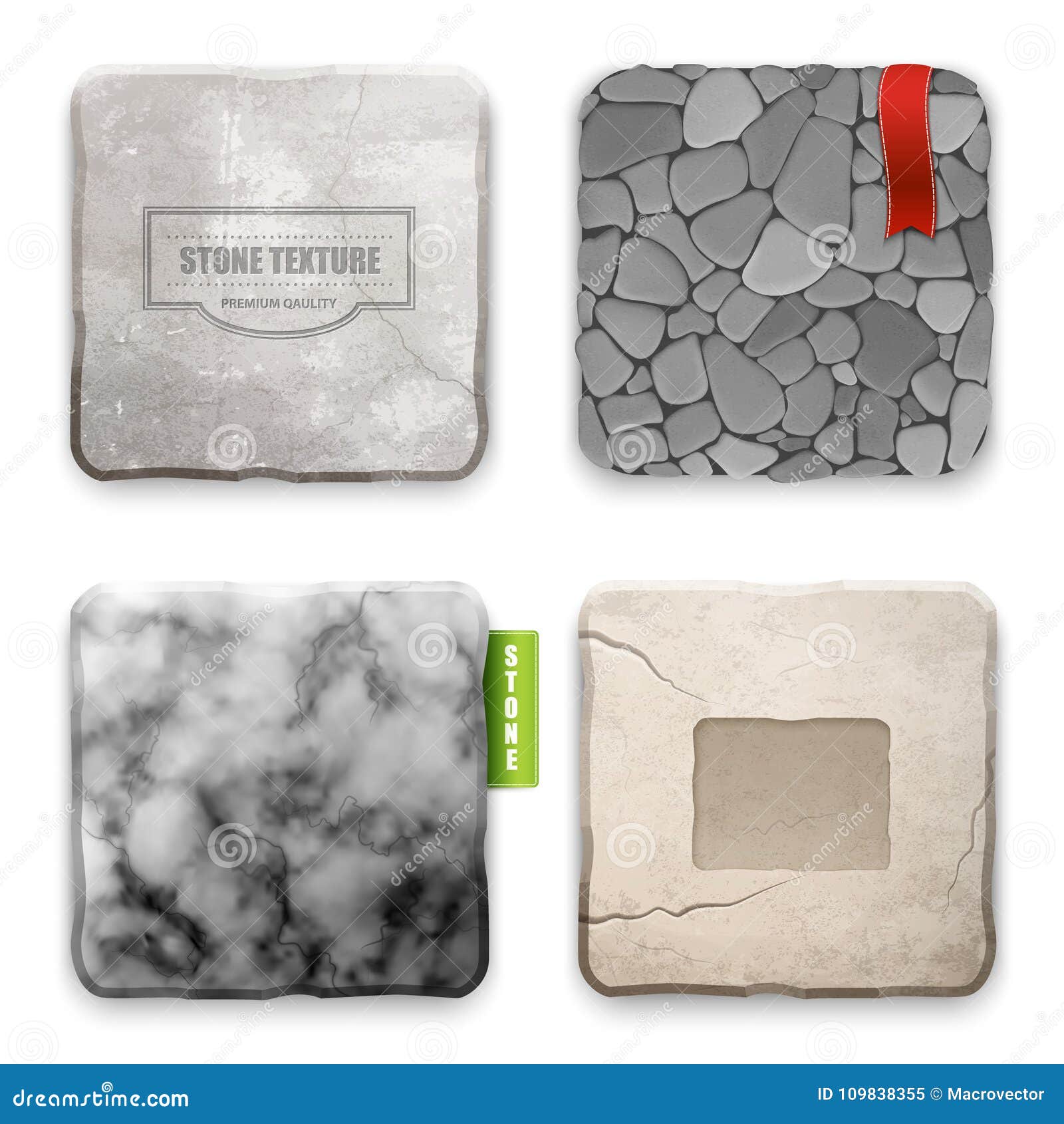 Realistic Stone Texture Design Concept Stock Vector - Illustration of ...