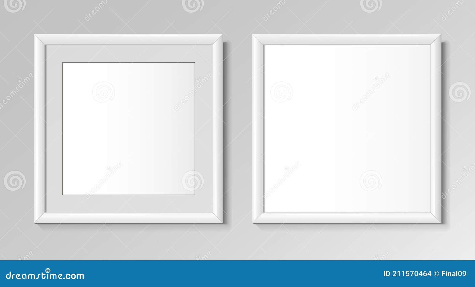 Realistic Square White Frame Stock Vector - Illustration of board, page ...