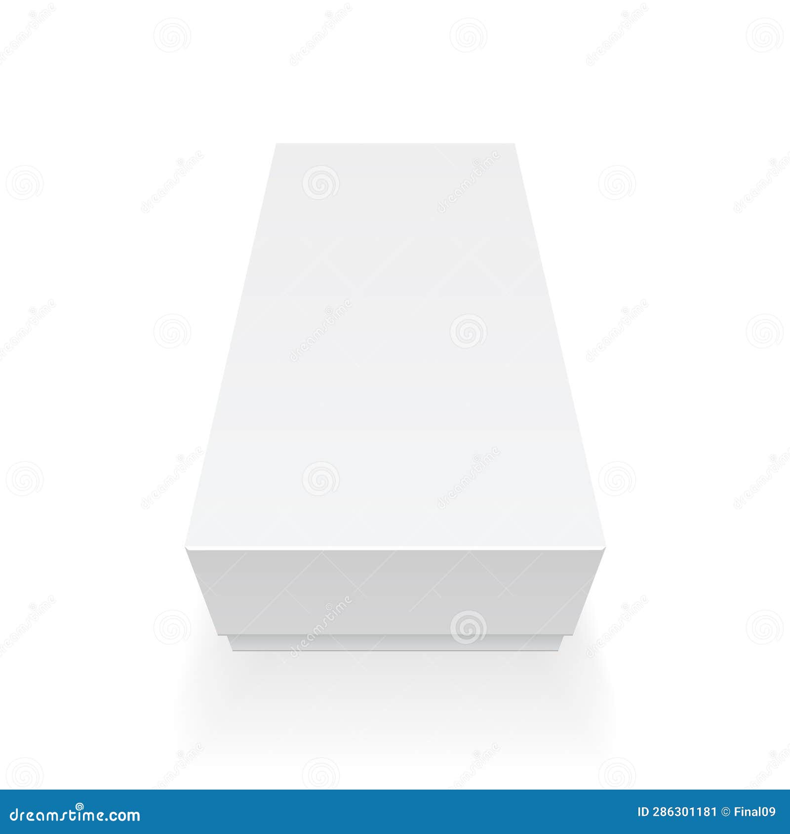 Realistic Square White Paper Package Box. Mockup Vector Illustration ...