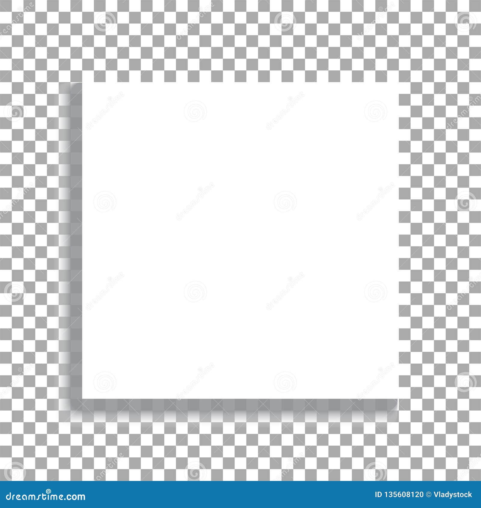 Realistic Square White Sheet with Shadows Stock Vector - Illustration ...