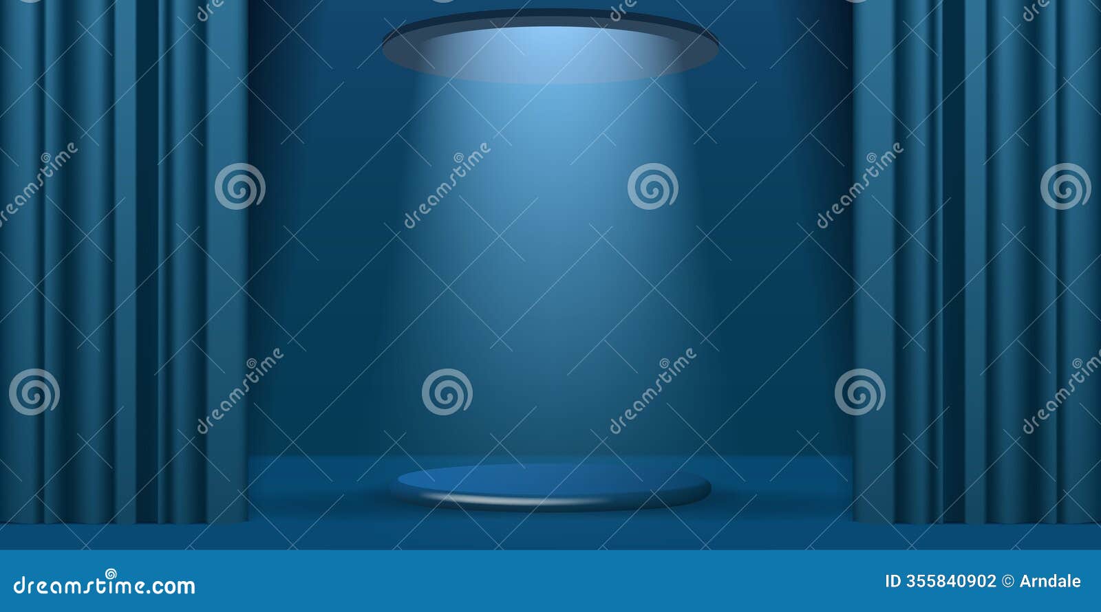 Realistic Stage with Light Beam and Curtains Stock Vector ...