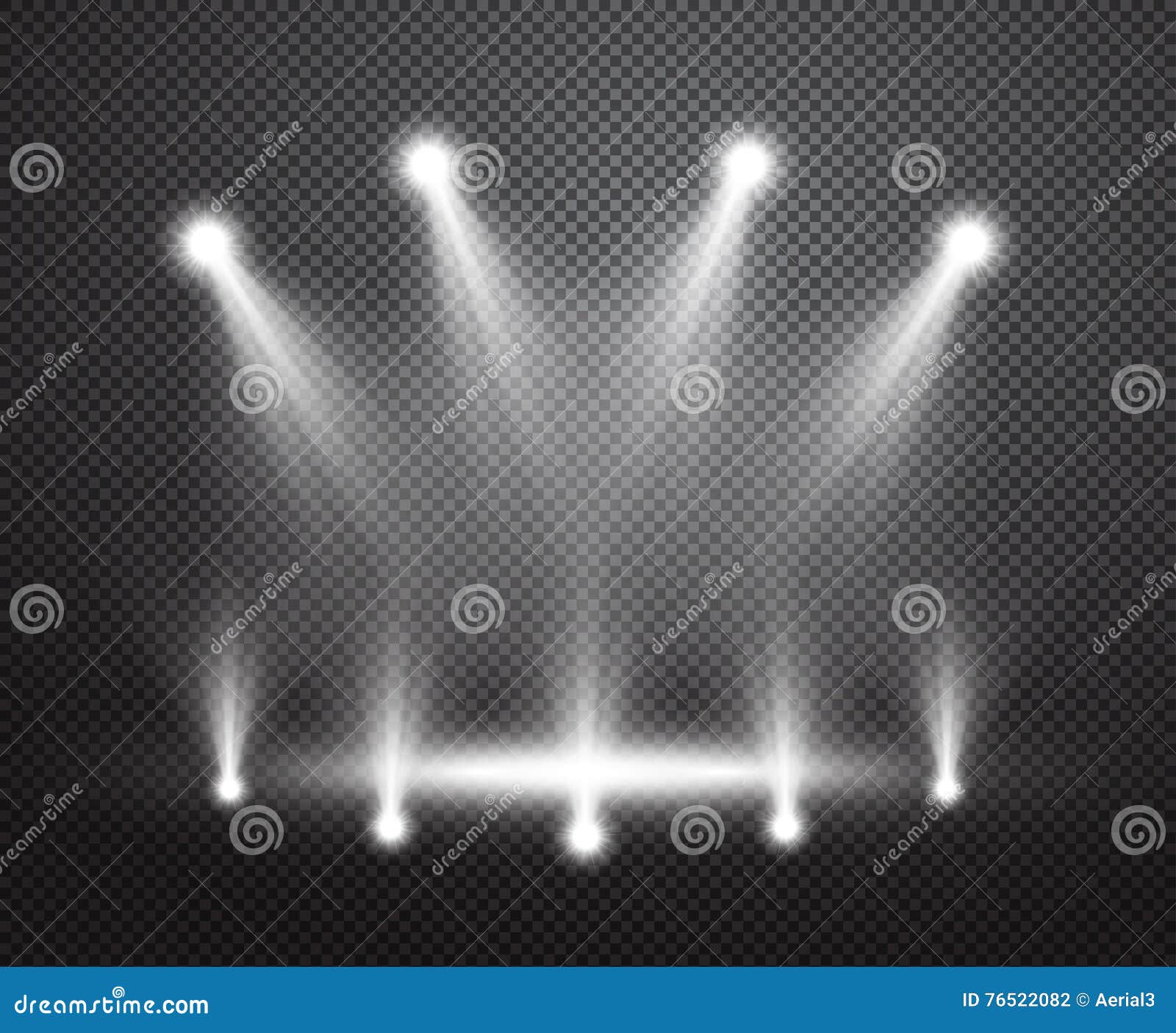 Realistic Stage Lighting Vector Background Stock Vector - Illustration ...