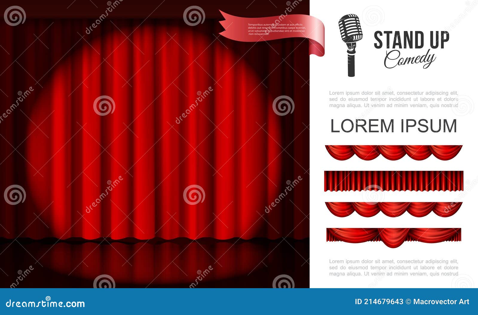 Realistic Stage Performance Concept Stock Vector - Illustration of ...