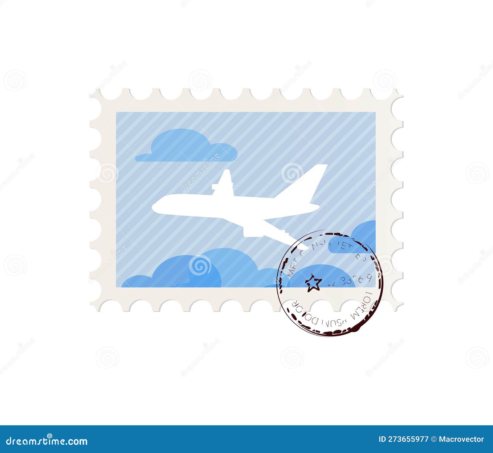 Realistic Stamp Illustration Stock Vector - Illustration of post ...