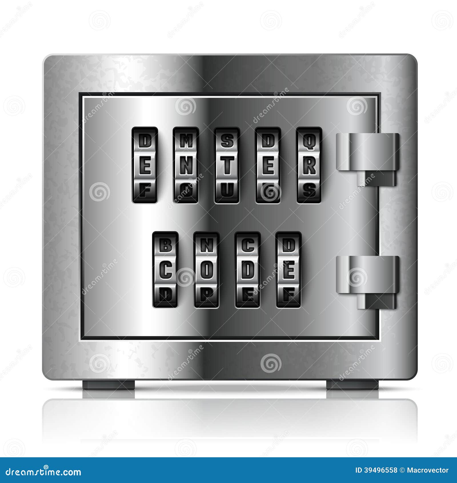 Realistic Steel Safe Icon Security Concept Stock Vector - Illustration ...