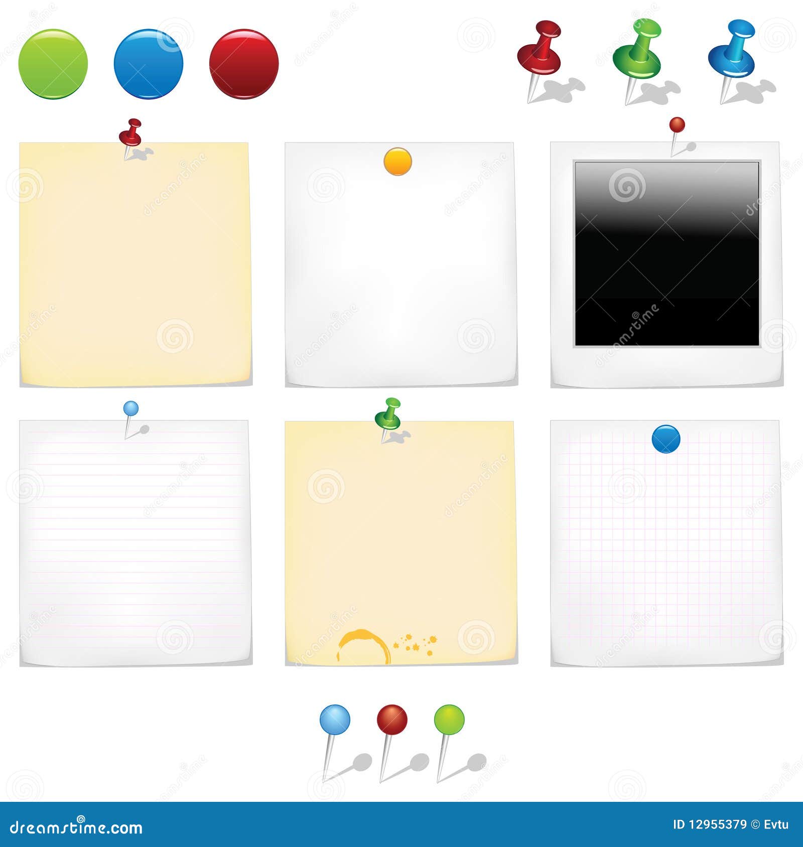 Realistic stickers stock vector. Illustration of plastic - 12955379