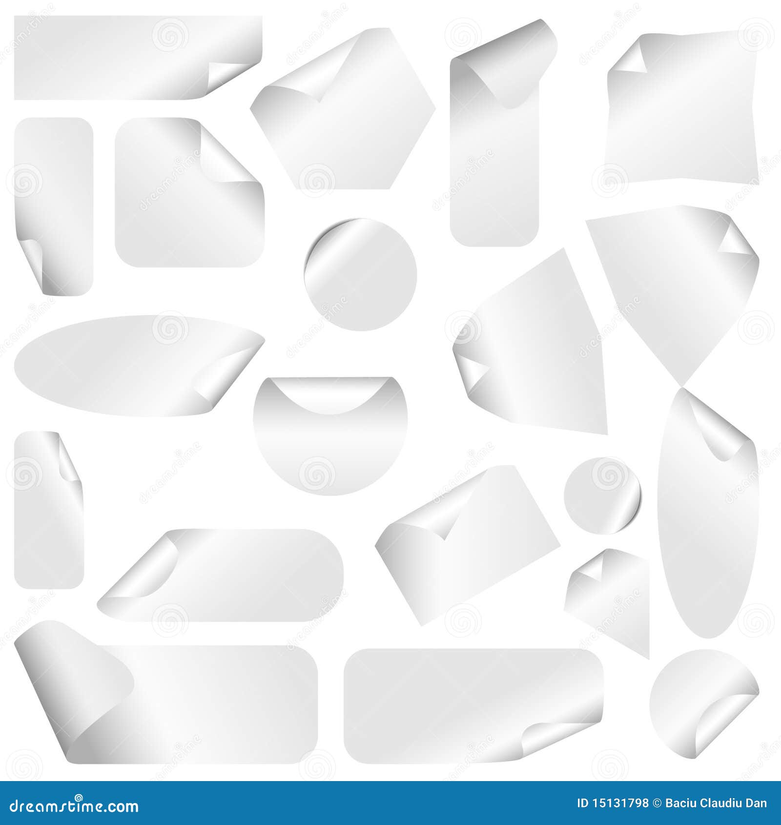 Realistic stickers. stock vector. Illustration of label - 15131798