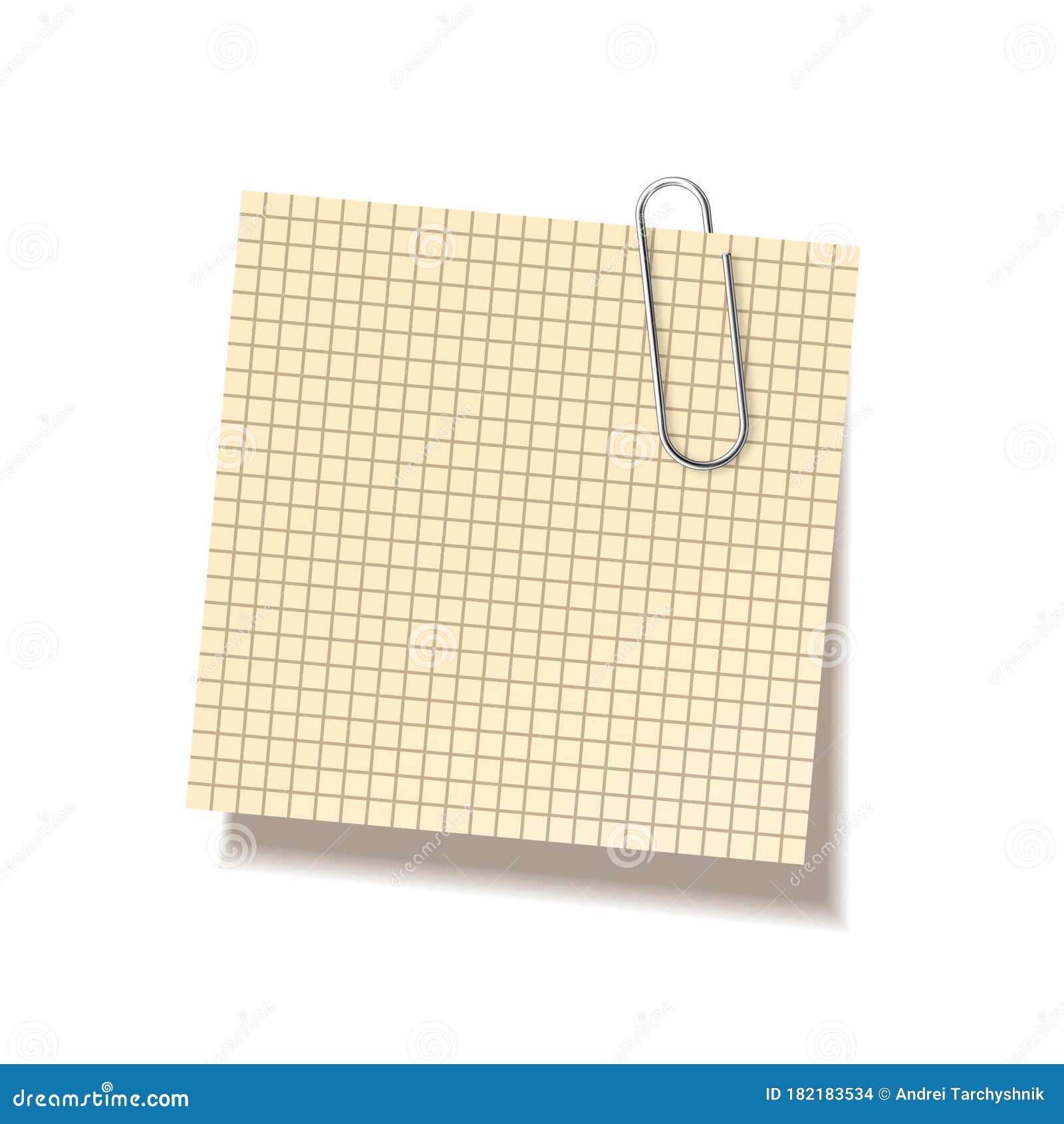 Realistic Sticky Note Sheet. Blank Lined Paper. Vector Illustration ...