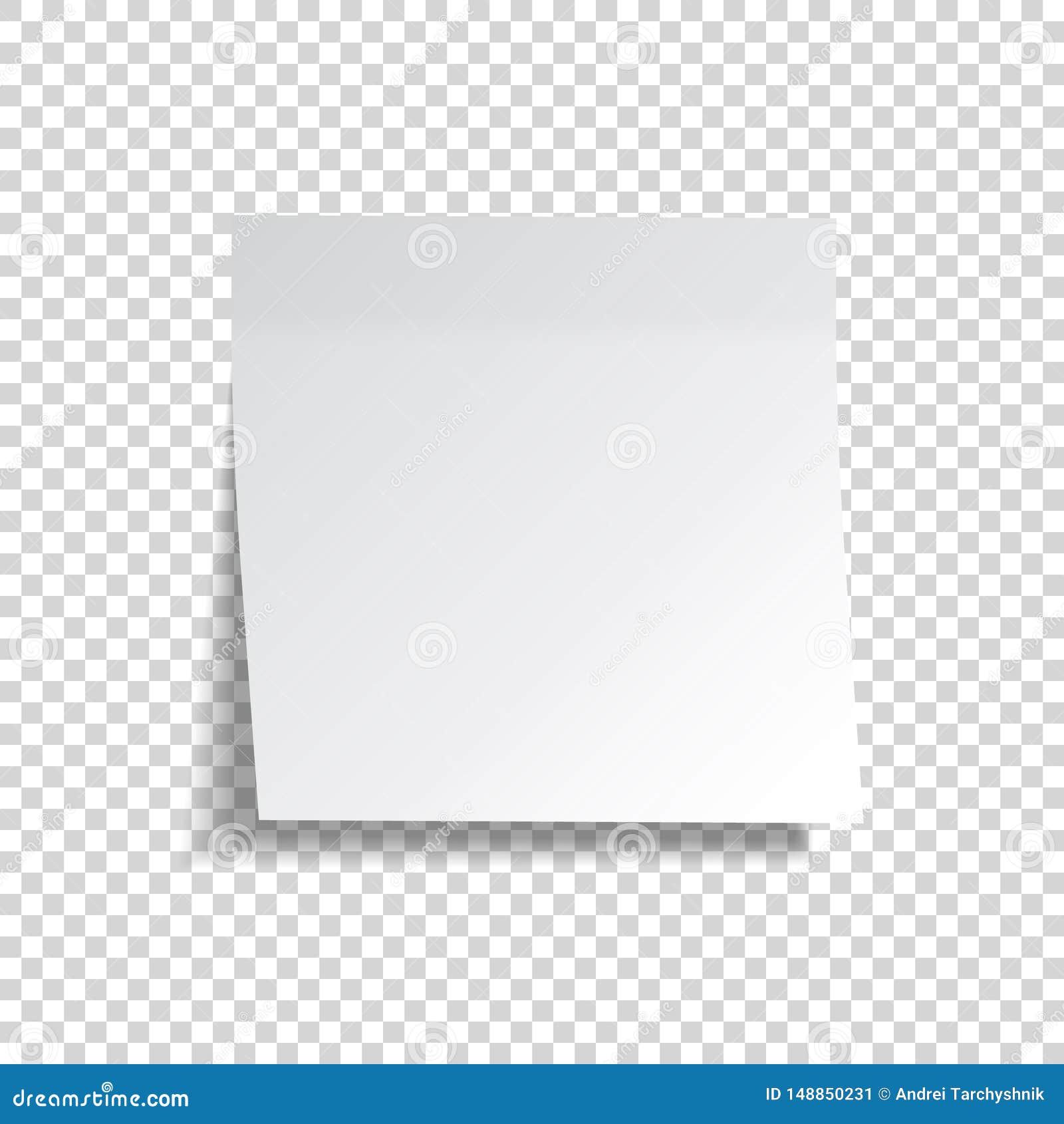 Realistic Sticky Note. White Paper. Message on Notepaper. Reminder ...