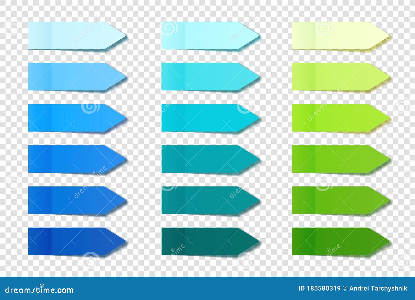 Realistic Sticky Notes Collection. Arrow Flag Tabs. Post Note Stickers ...