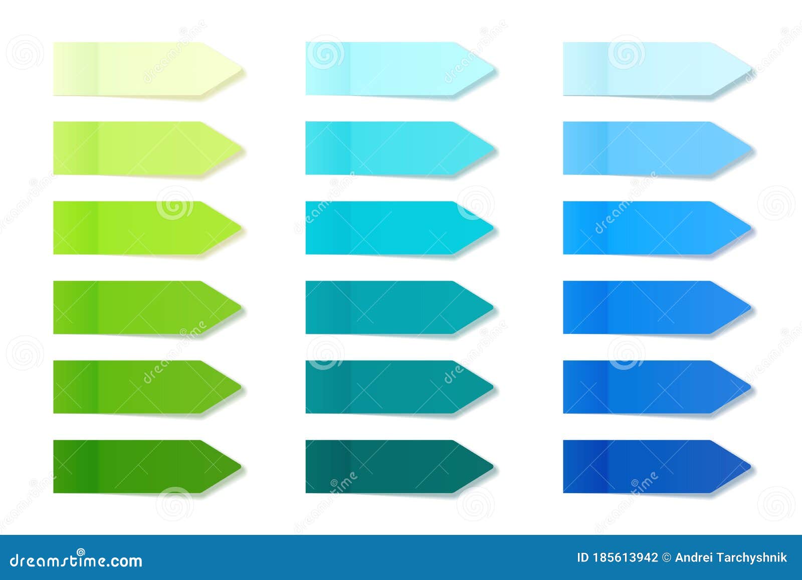 Realistic Sticky Notes Collection. Arrow Flag Tabs. Post Note Stickers ...