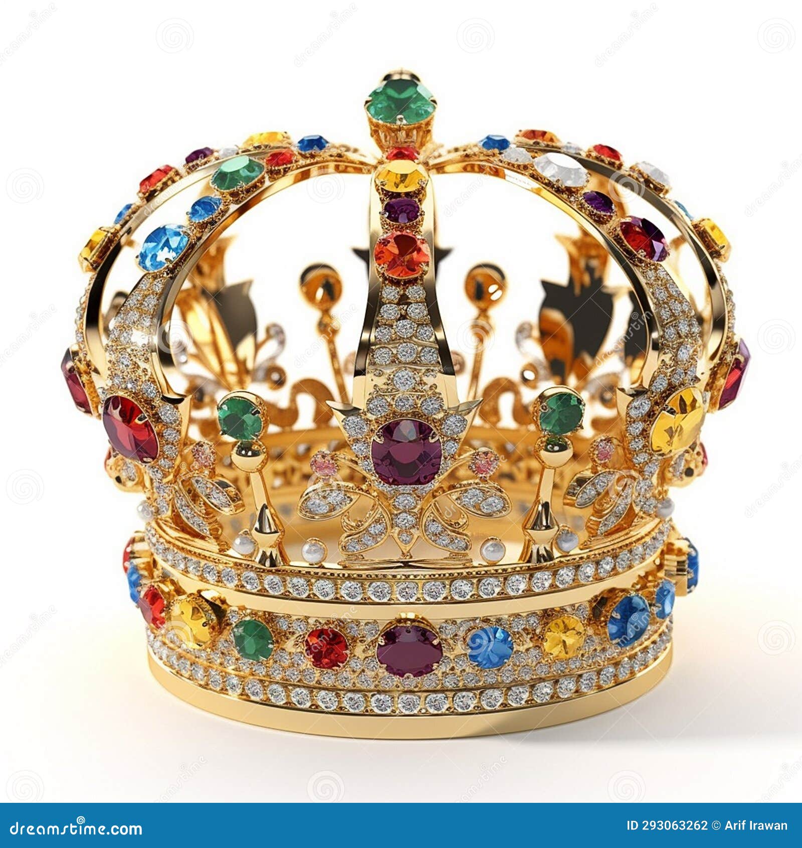 REALISTIC STONE DIAMOND CROWN LUXURY 3D CROWN of QUEEN Stock ...