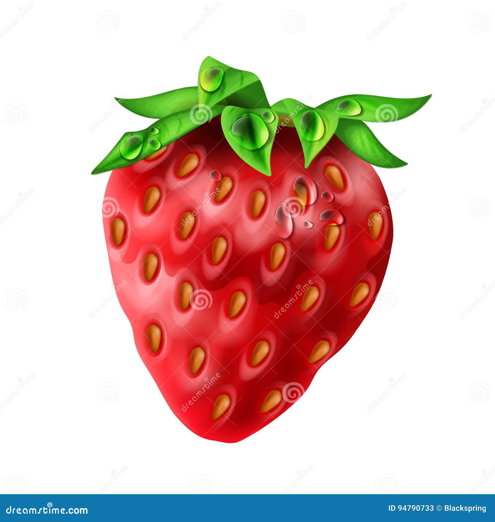 Realistic Strawberry On Grey Background. Whole Strawberries And Slice ...