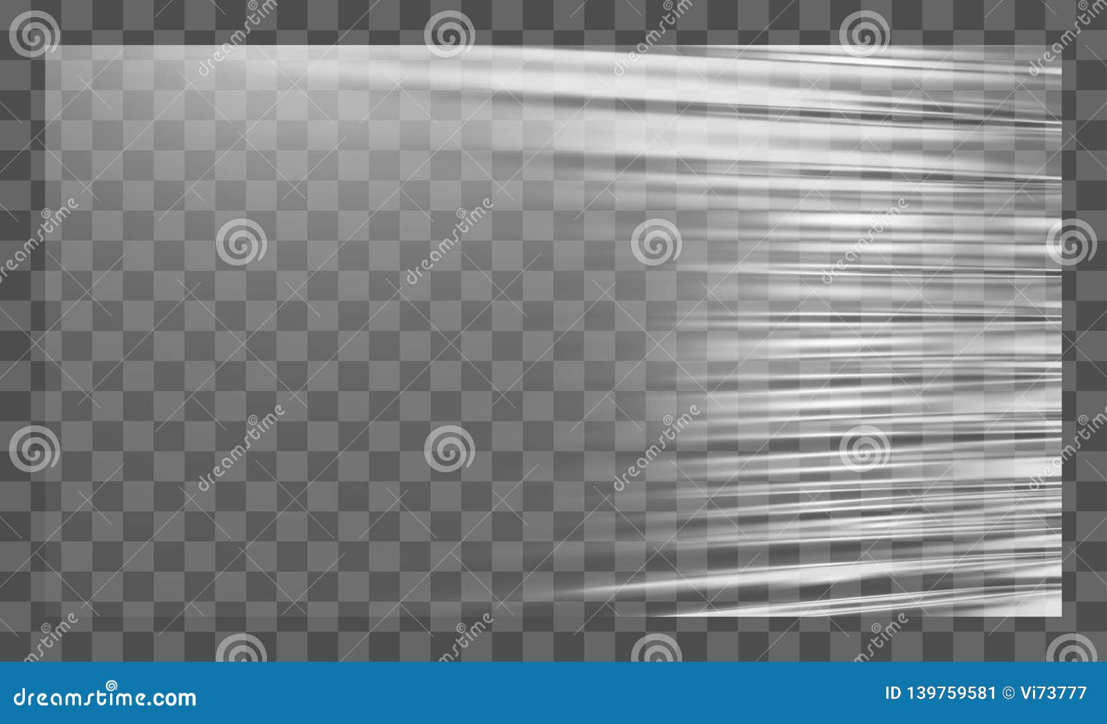 Polyethylene Background. Realistic Transparent Plastic Backdrop ...