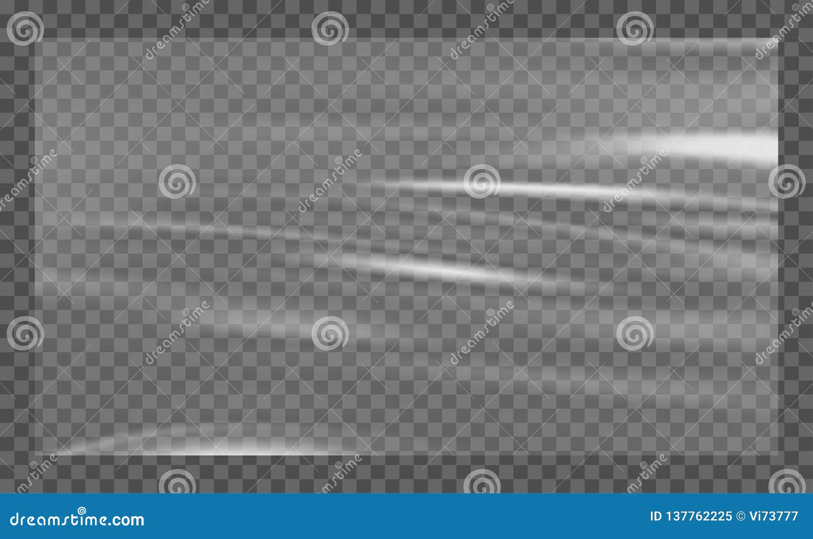 Polyethylene Background. Realistic Transparent Plastic Backdrop ...