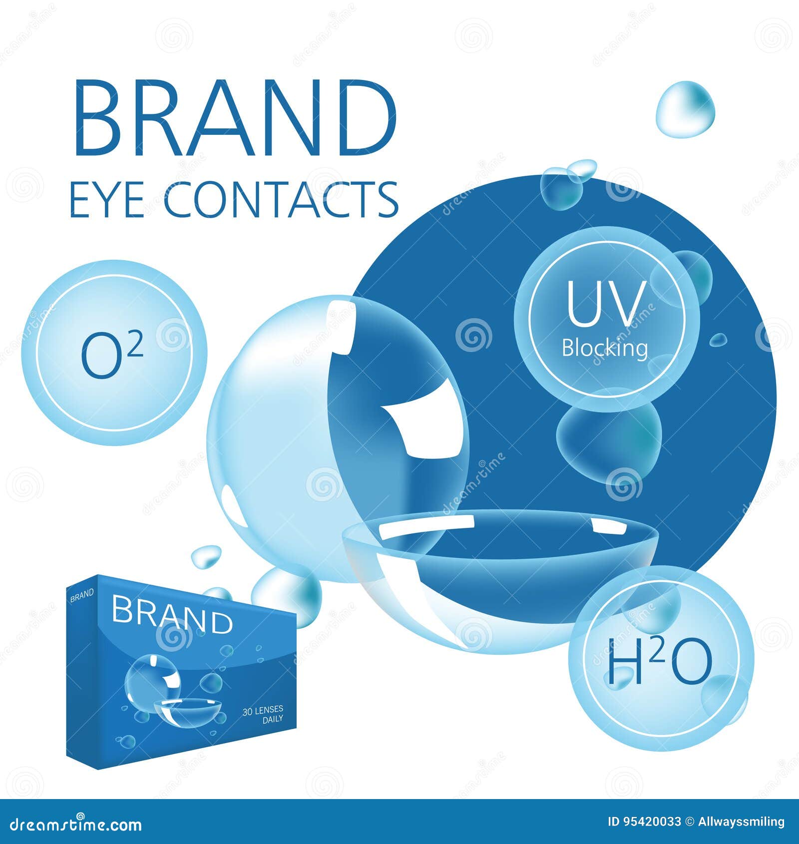Realistic Style Vector with Contacts Ad with Package and Illustration ...