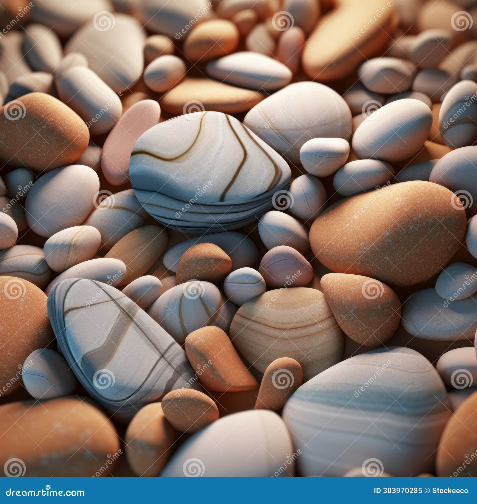 Realistic and Stylized 3d Pebbles with Surrealistic Elements Stock ...