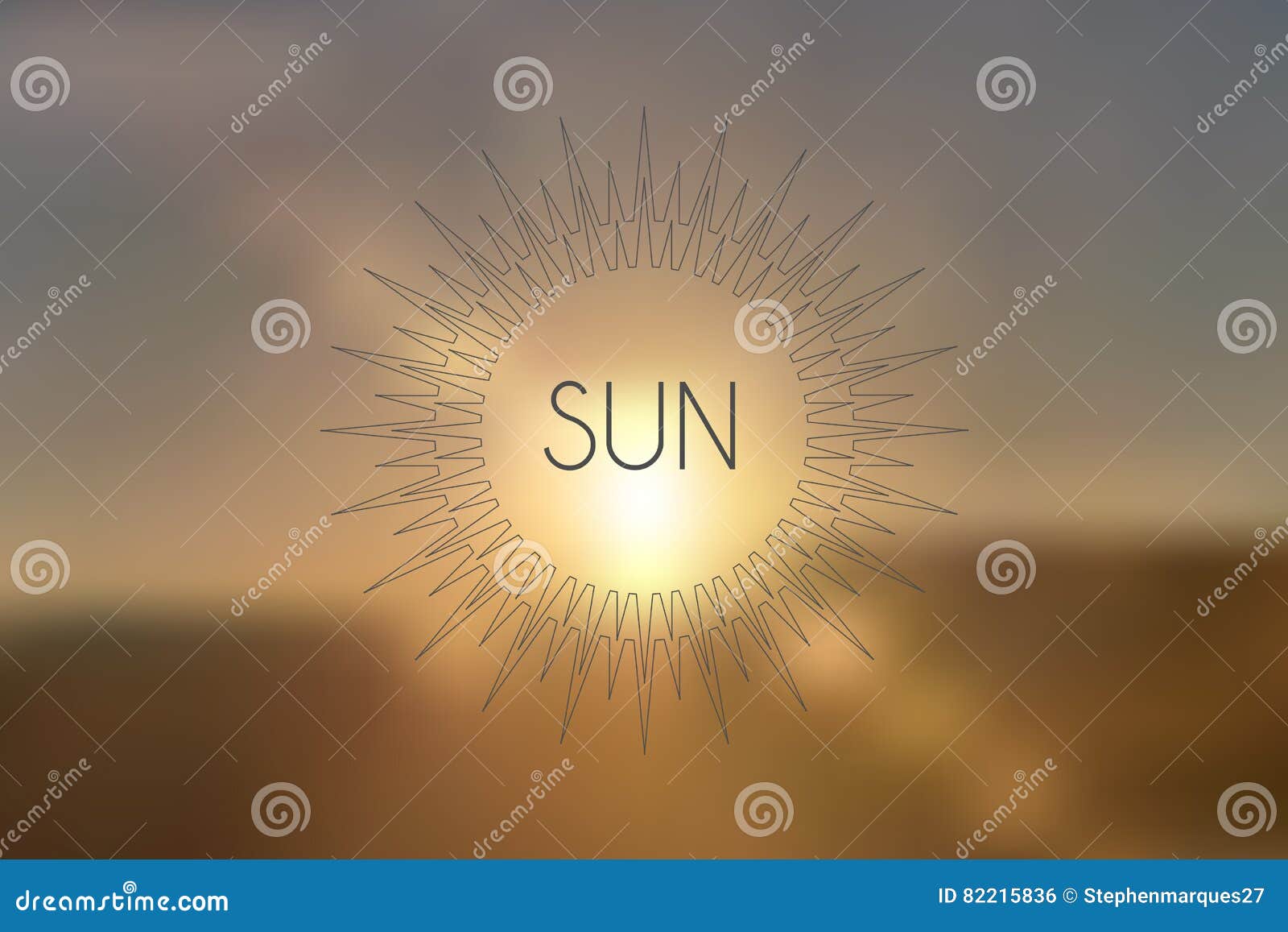 Realistic Sunset Blur Illustration Stock Illustration - Illustration of ...