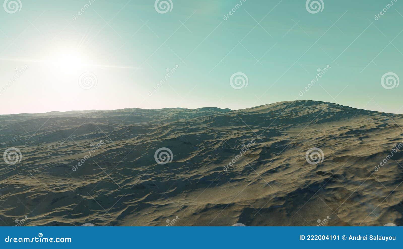 Realistic Surface of an Alien Planet, View from the Surface of an Exo ...
