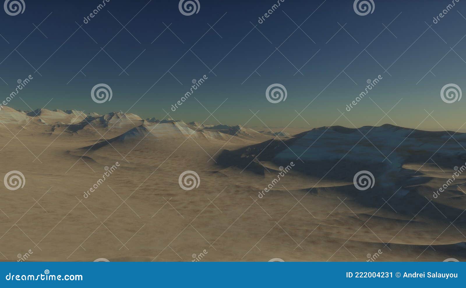 Realistic Surface of an Alien Planet, View from the Surface of an Exo ...