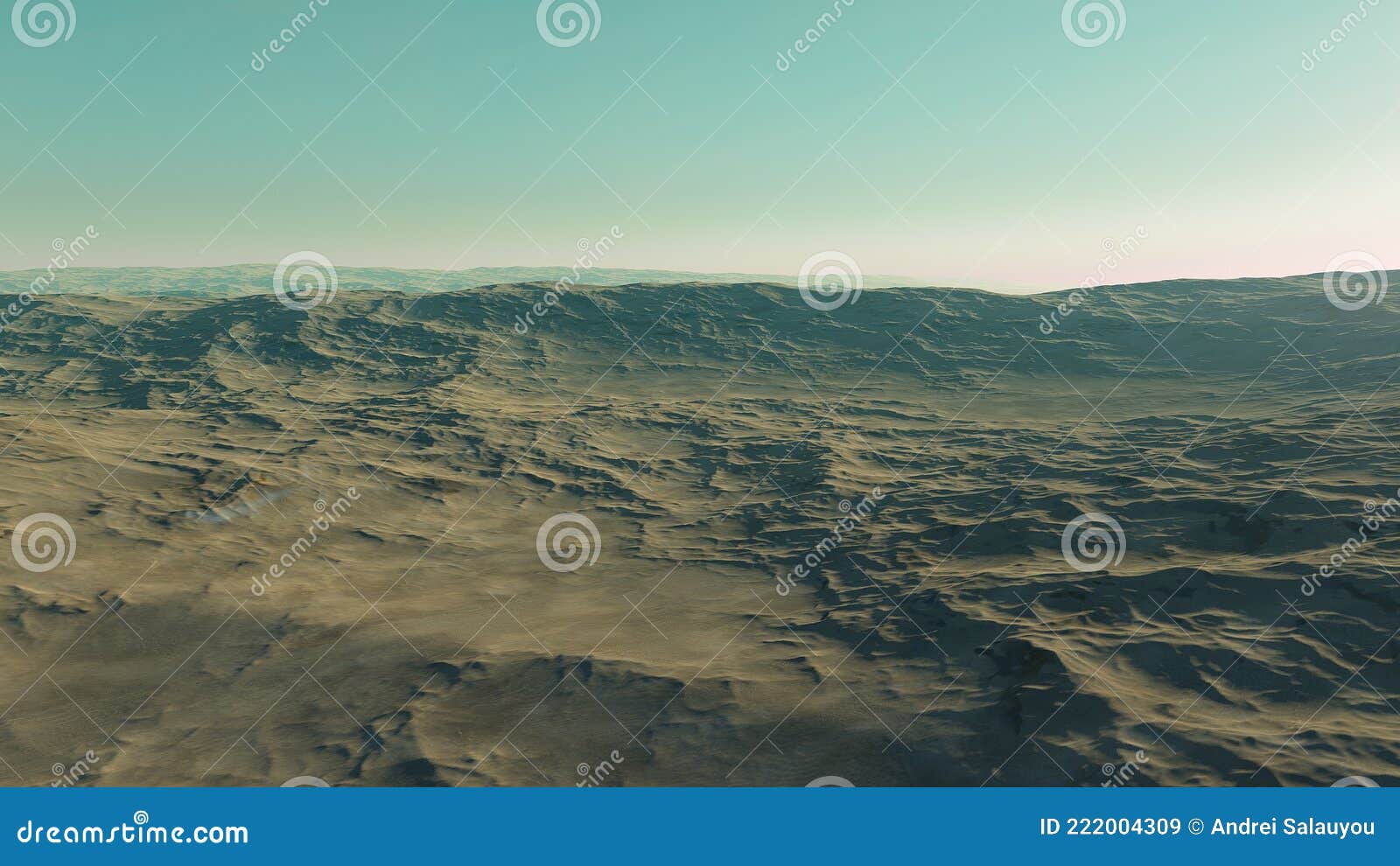 Realistic Surface of an Alien Planet, View from the Surface of an Exo ...