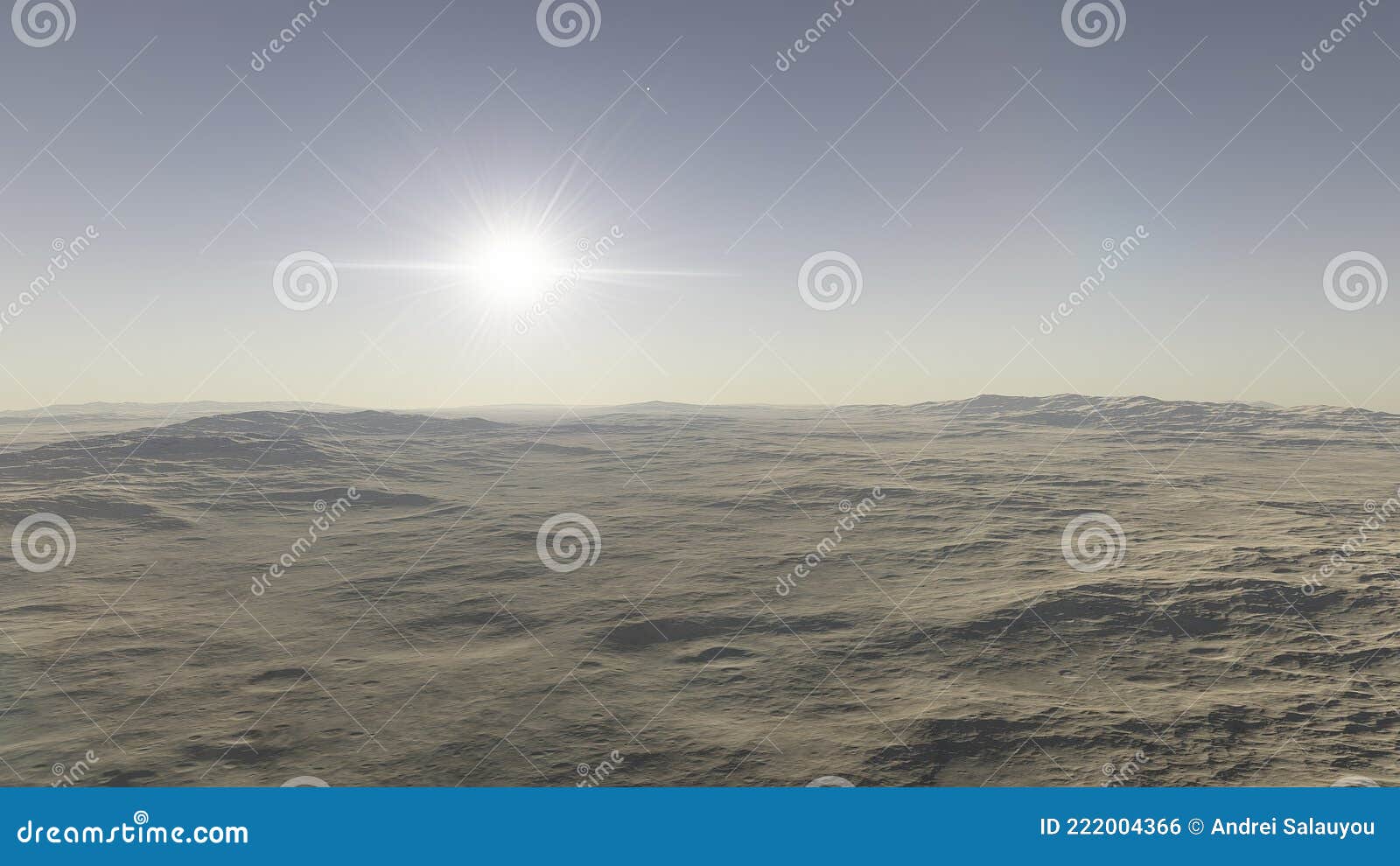 Realistic Surface of an Alien Planet, View from the Surface of an Exo ...