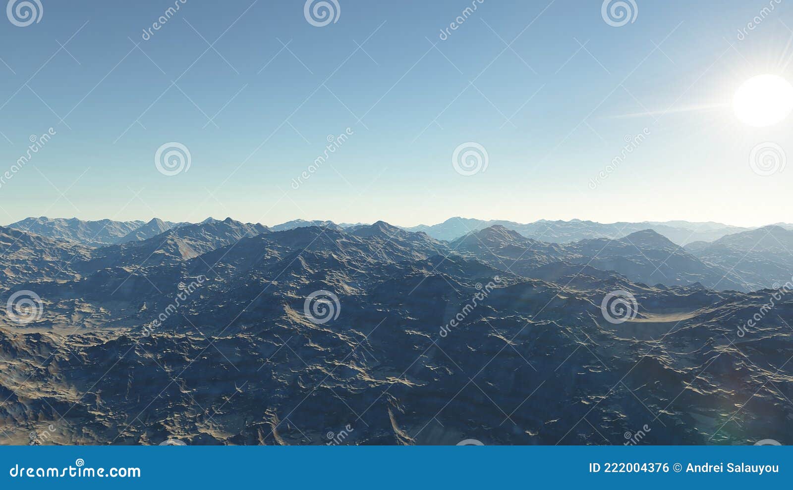 Realistic Surface of an Alien Planet, View from the Surface of an Exo ...