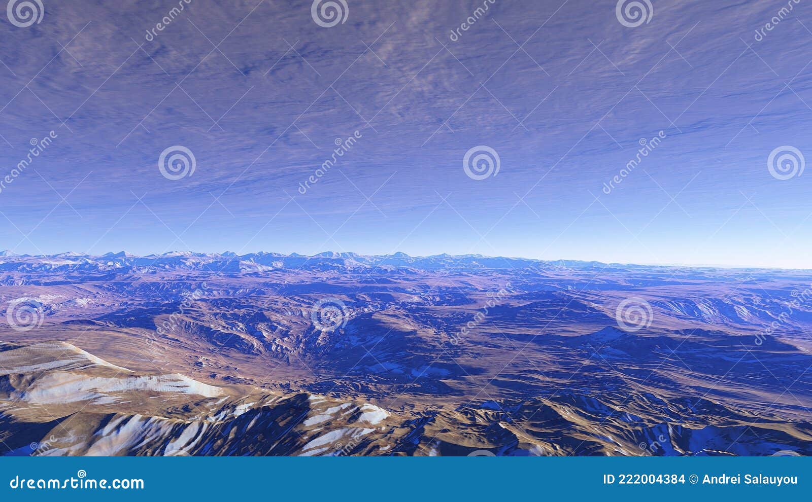 Realistic Surface of an Alien Planet, View from the Surface of an Exo ...