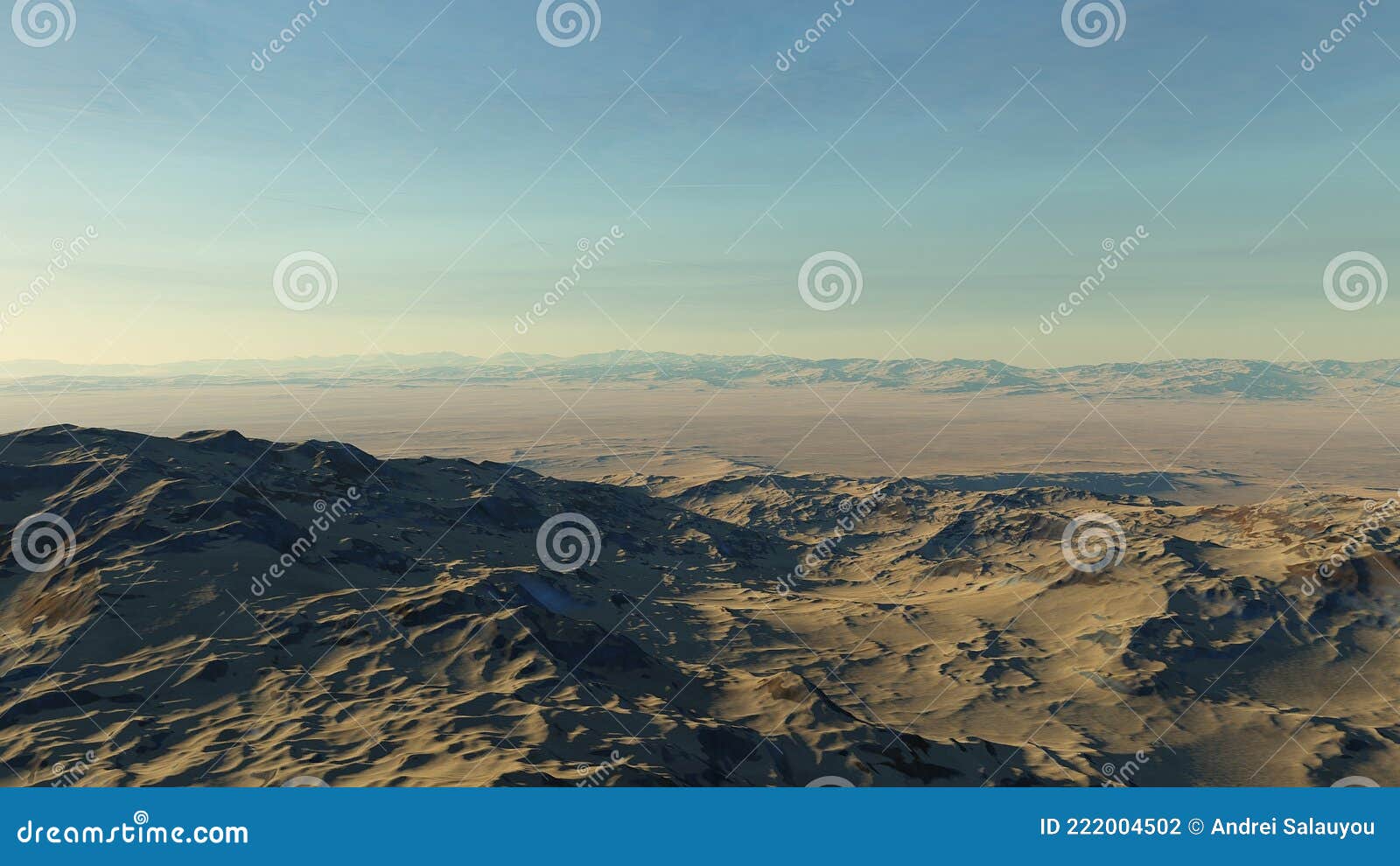 Realistic Surface of an Alien Planet, View from the Surface of an Exo ...