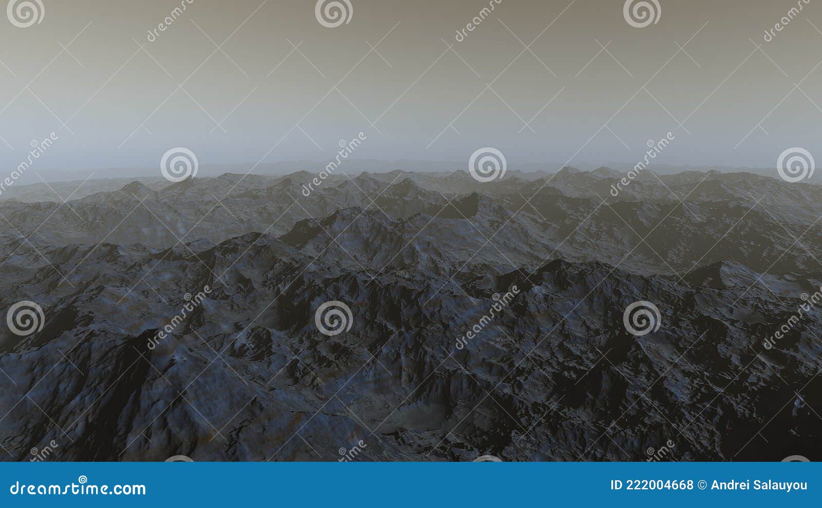 Realistic Surface of an Alien Planet, View from the Surface of an Exo ...