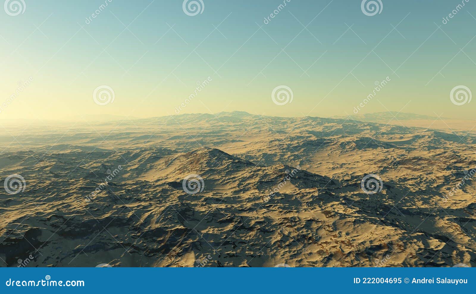 Realistic Surface of an Alien Planet, View from the Surface of an Exo ...