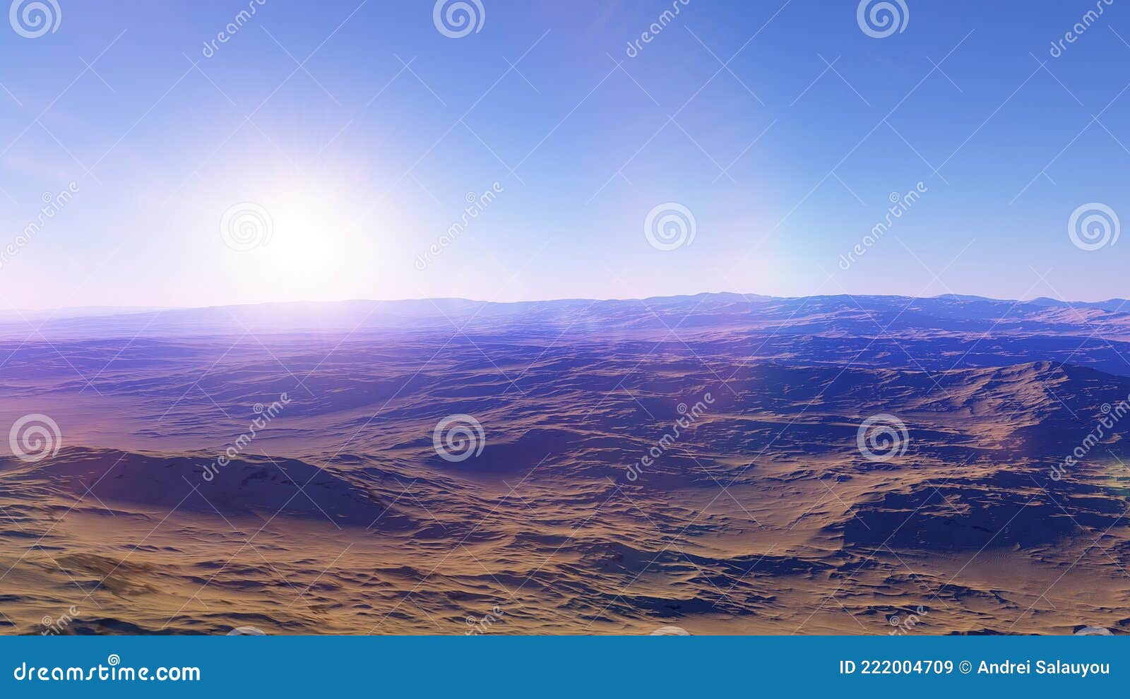 Realistic Surface of an Alien Planet, View from the Surface of an Exo ...