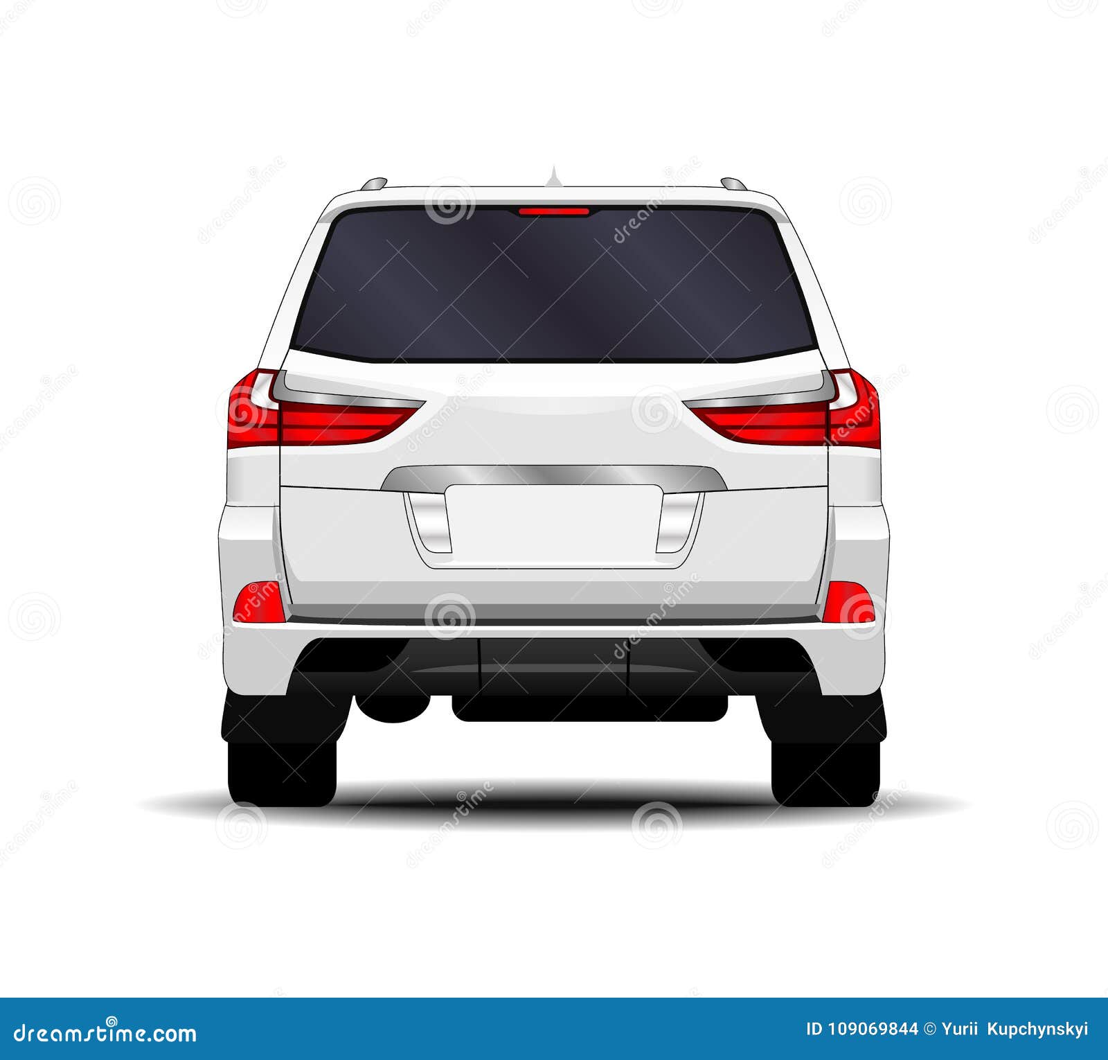 Realistic SUV car stock illustration. Illustration of chassis - 109069844