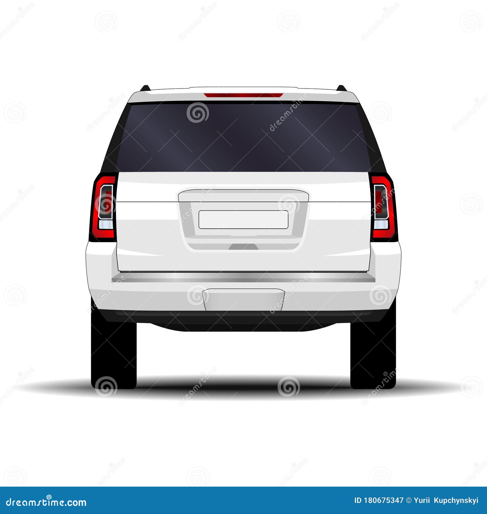 Realistic SUV car. stock illustration. Illustration of vector - 180675347