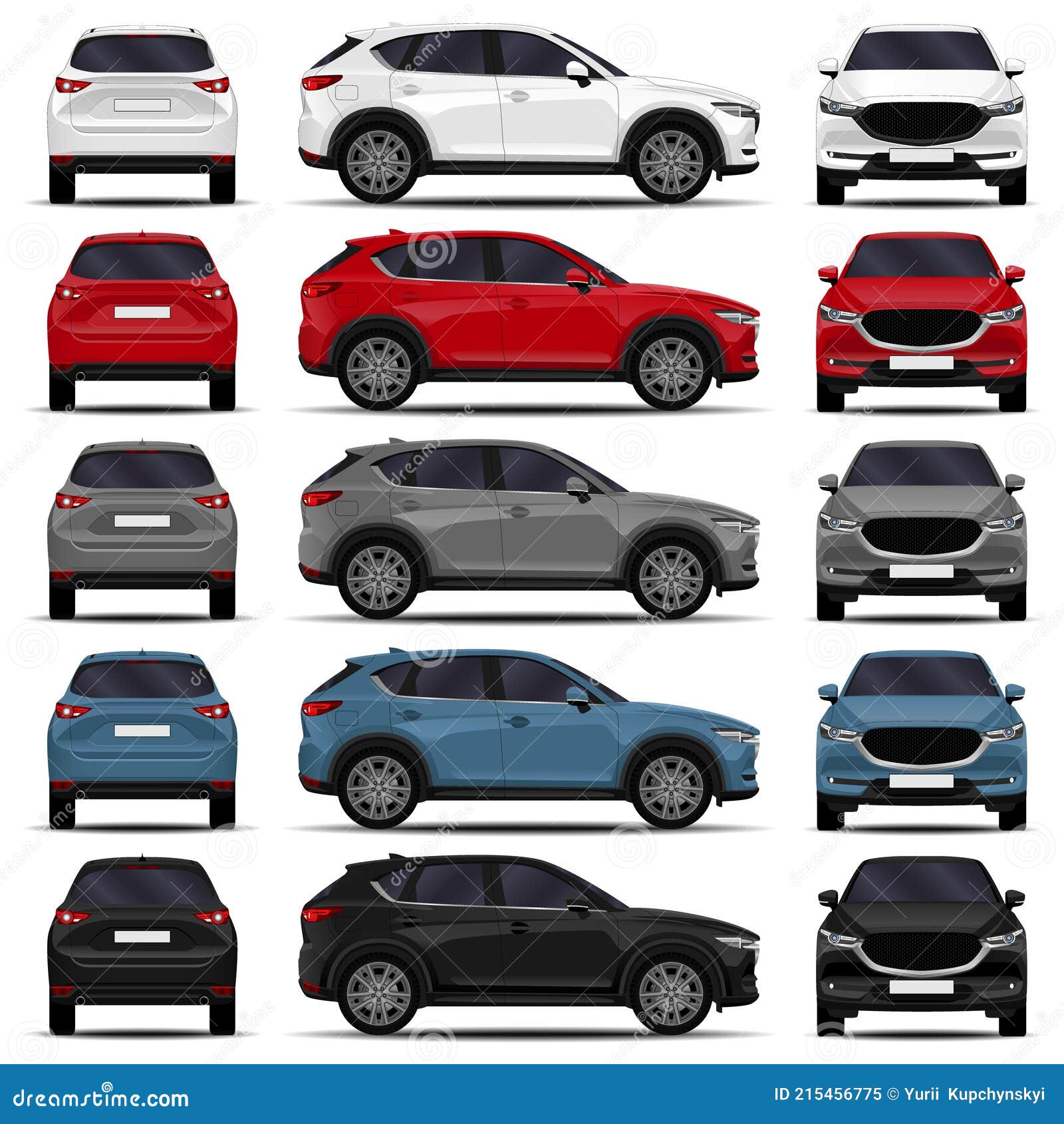 Realistic SUV car. stock vector. Illustration of cool - 215456775