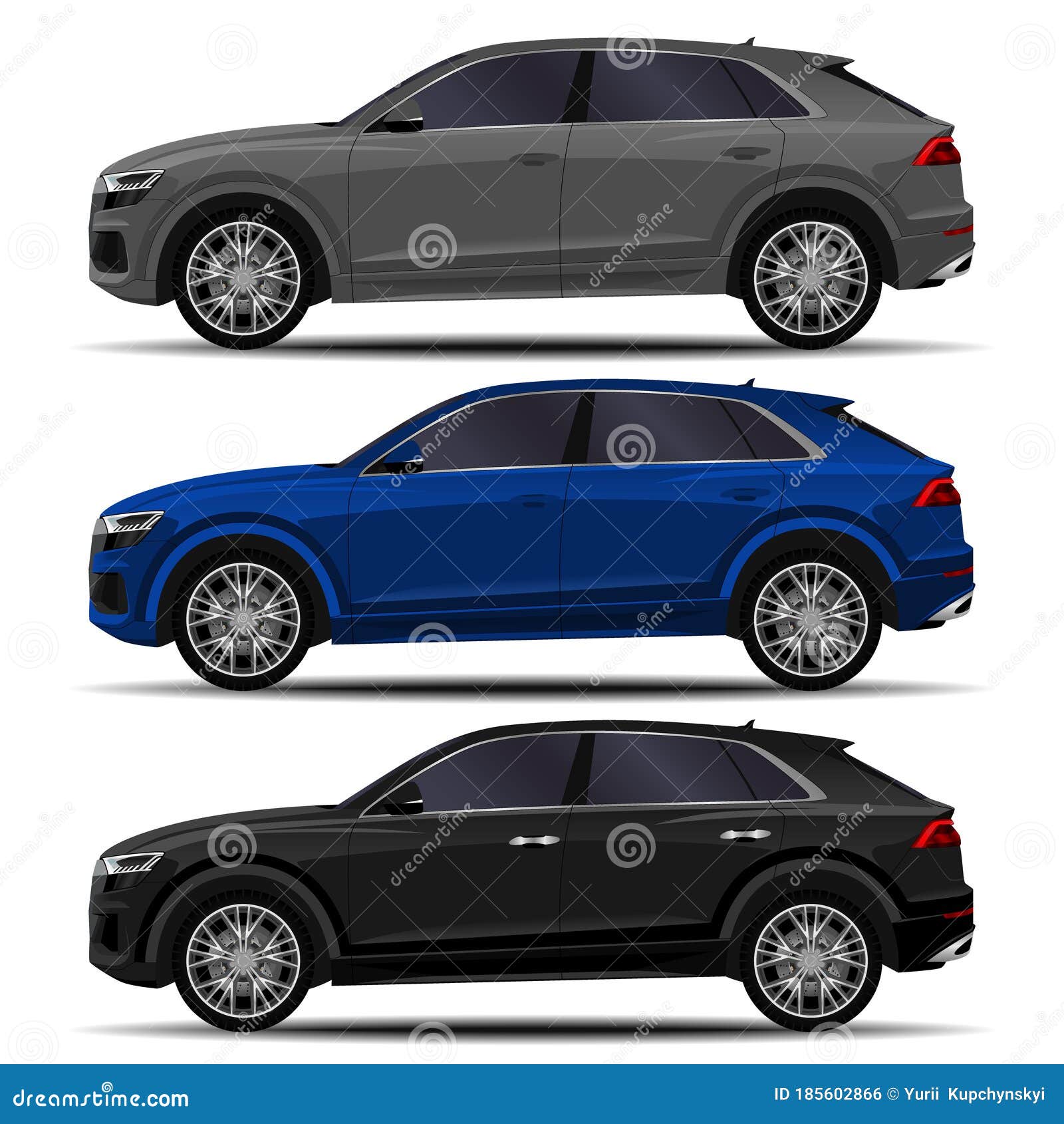 Realistic SUV car. stock vector. Illustration of automobile - 185602866