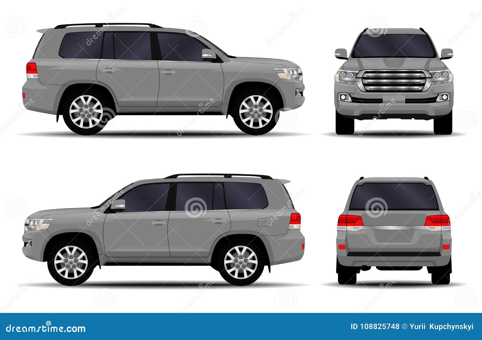Realistic SUV car. stock illustration. Illustration of design - 108825748