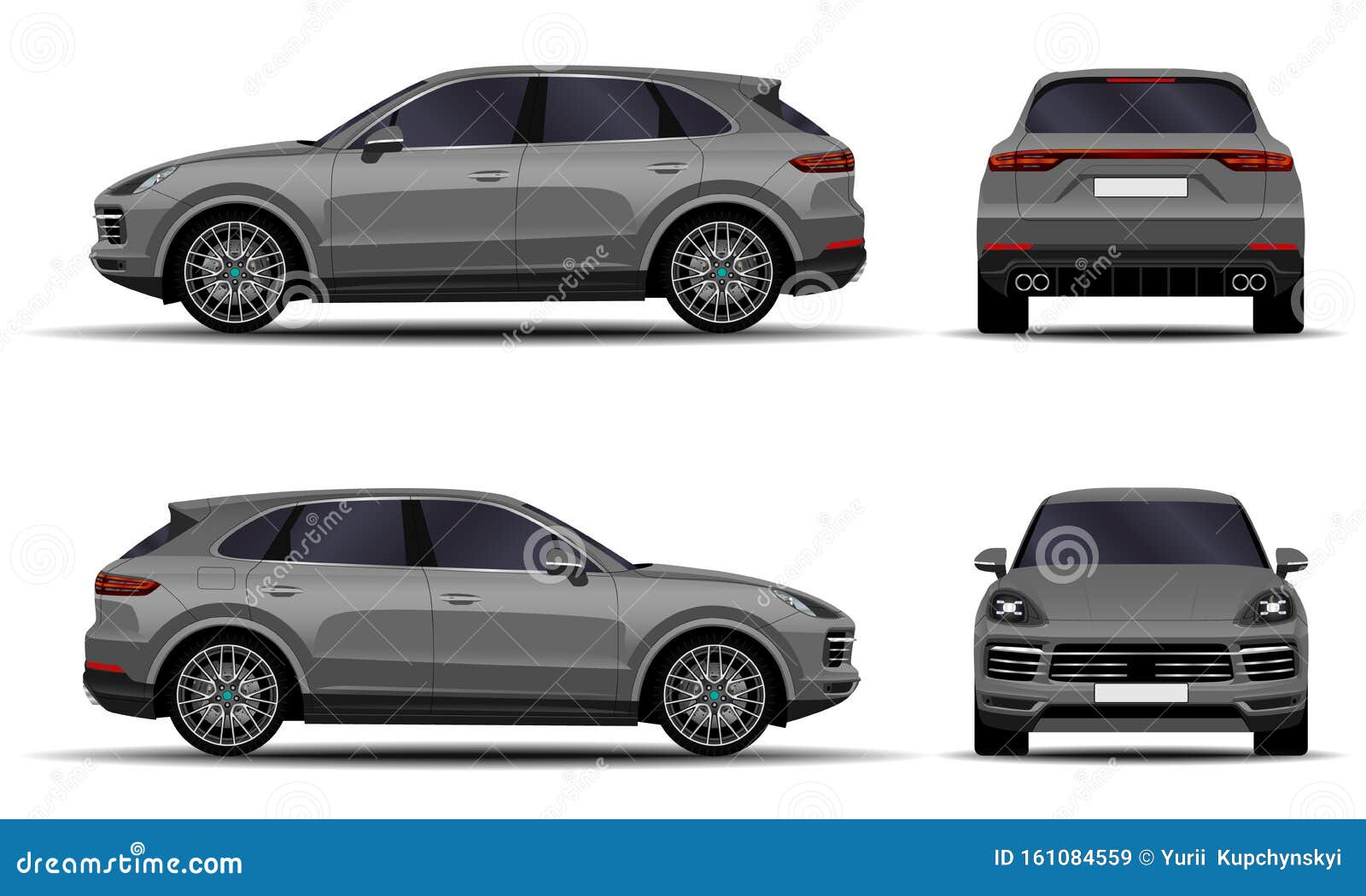 Realistic SUV car. stock illustration. Illustration of engine - 161084559