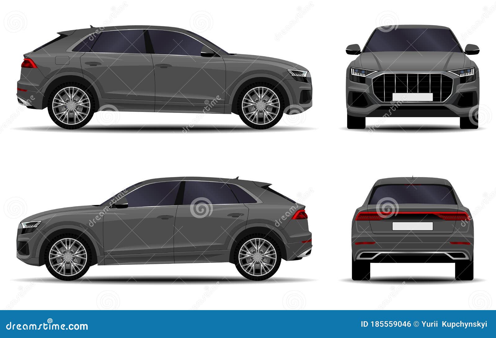 Realistic SUV car. stock vector. Illustration of cool - 185559046