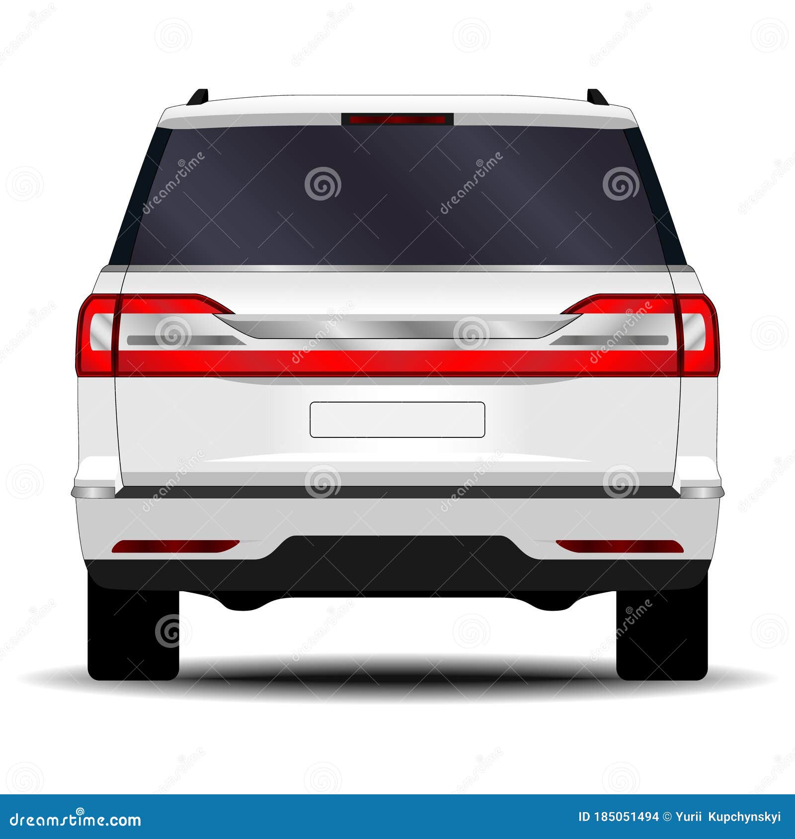 Realistic SUV car. stock vector. Illustration of motor - 185051494