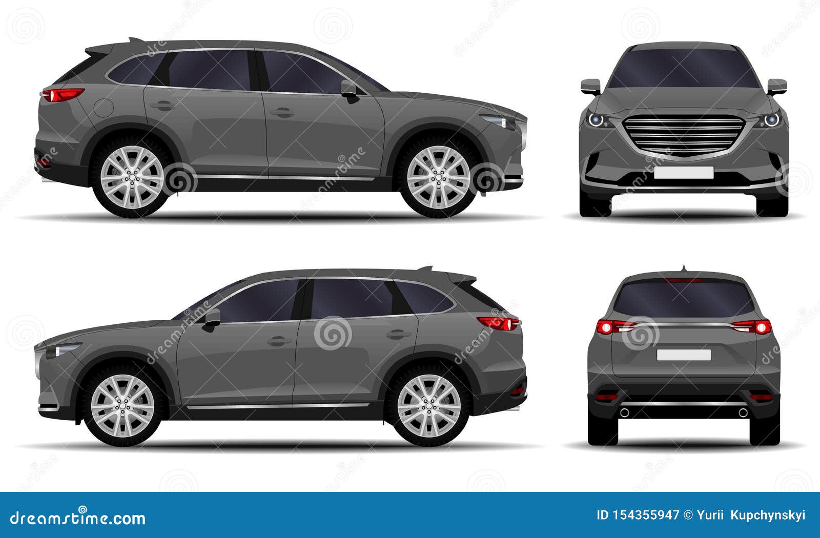 Realistic SUV car stock illustration. Illustration of transmission ...