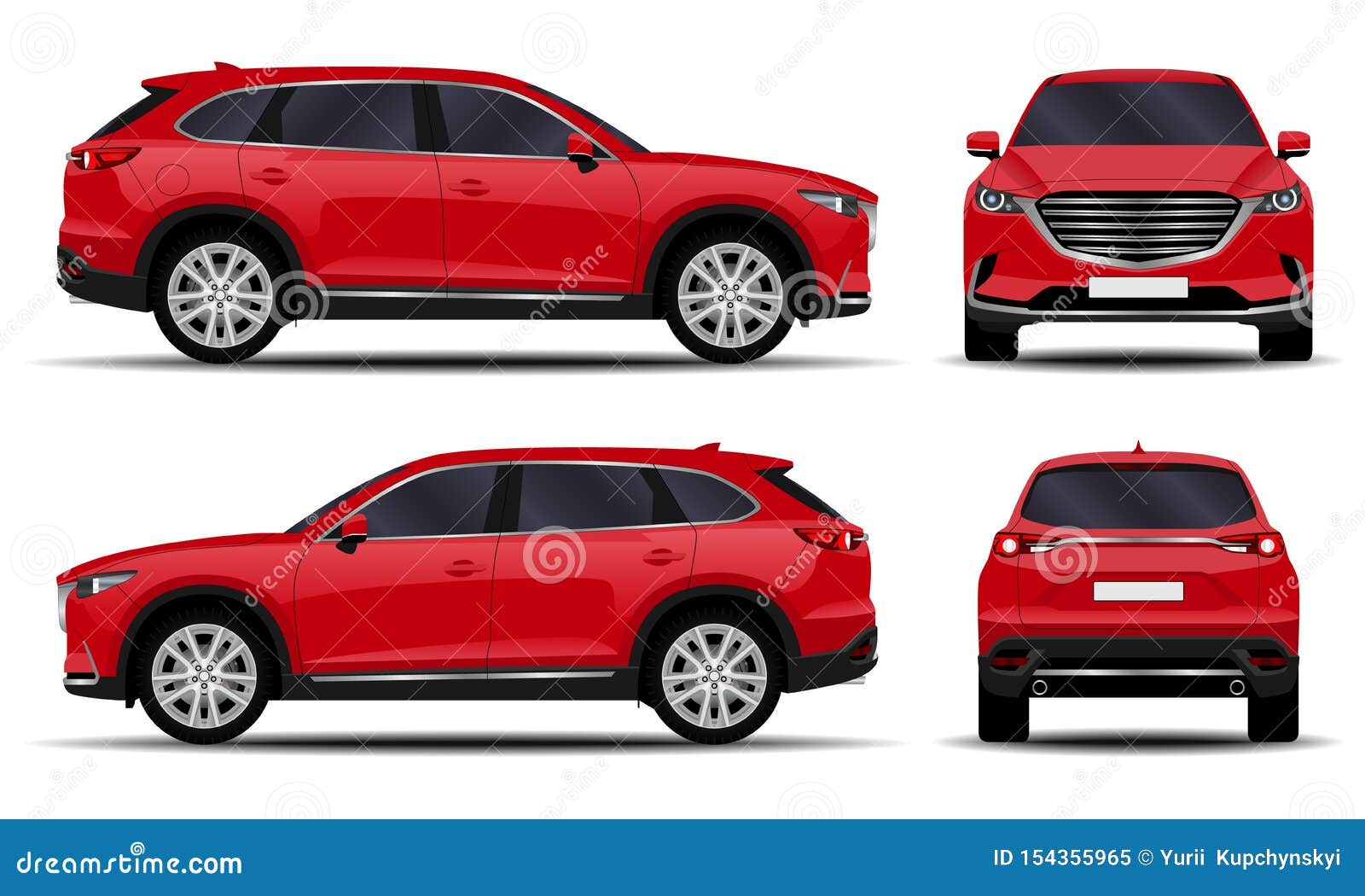 Realistic SUV car stock illustration. Illustration of transportation ...