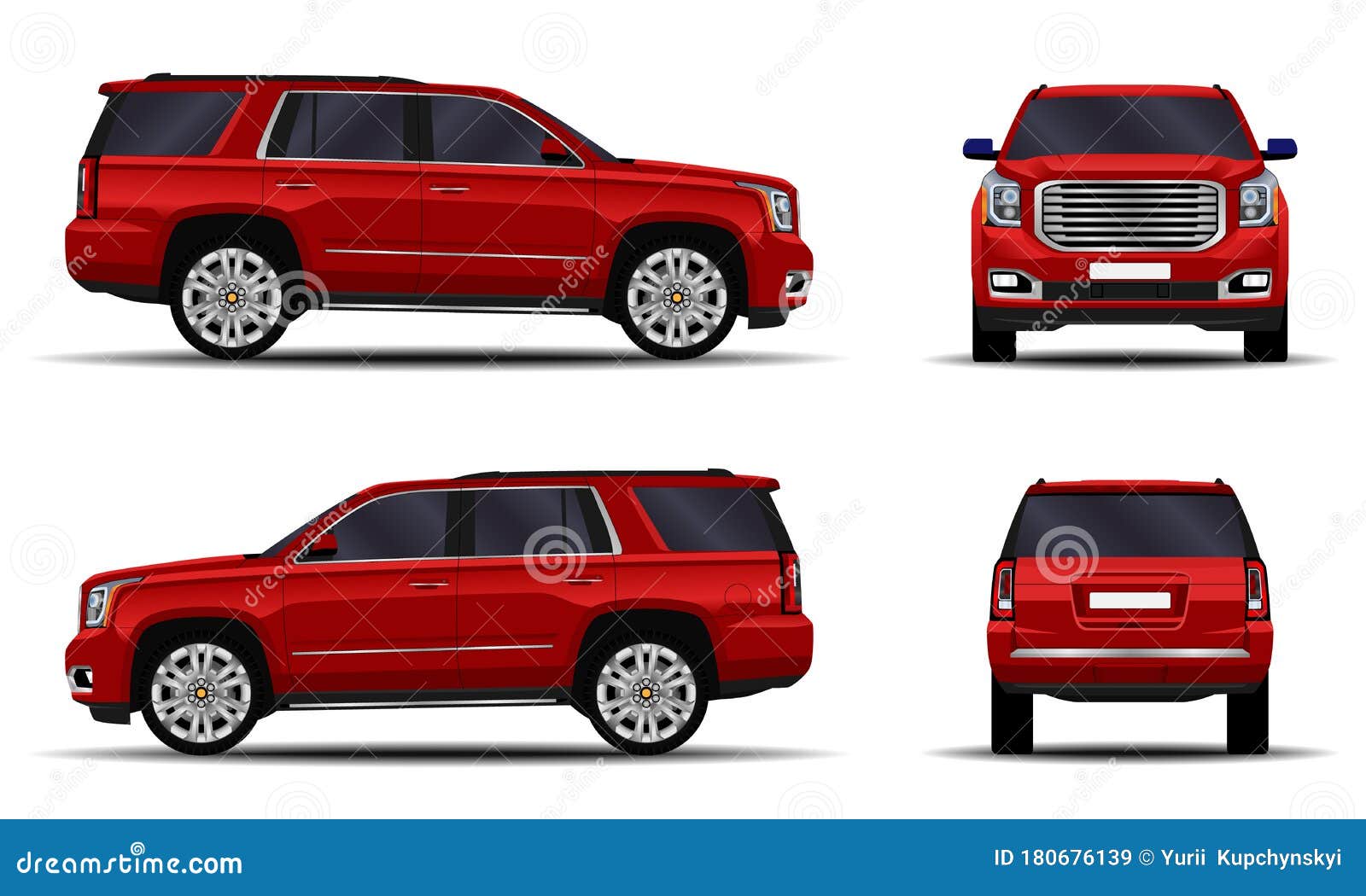 Realistic SUV car. stock illustration. Illustration of chassis - 180676139